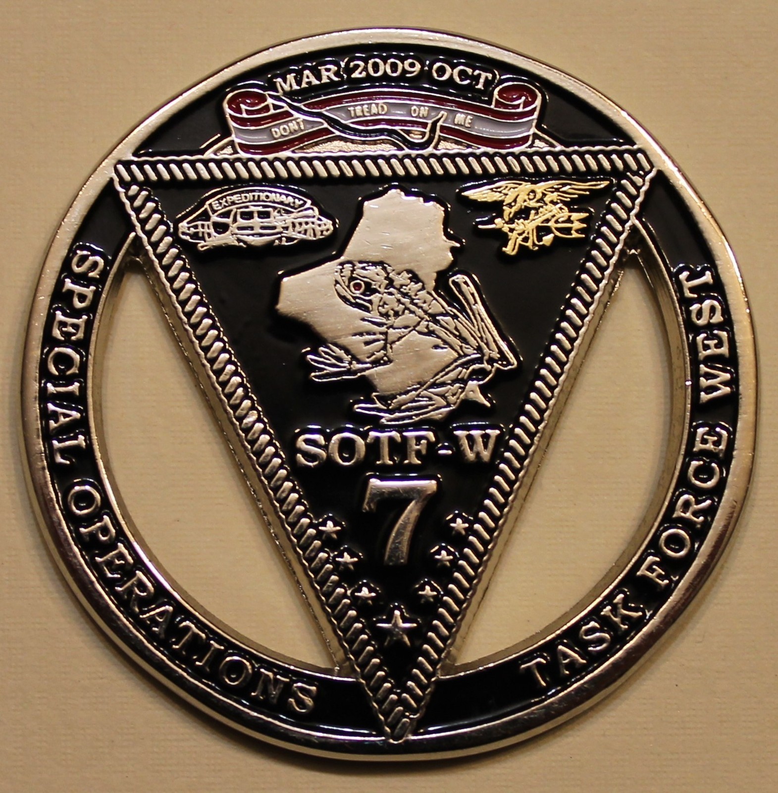 SEAL Teams Seven & Ten Special Warfare SOTF-W Navy Challenge Coin / 7 / ...