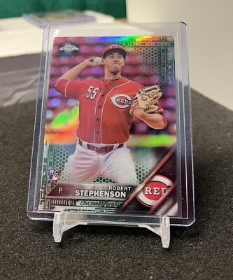 Robert Stephenson 2016 Topps Chrome 148 Cincinnati Reds RC Green ...