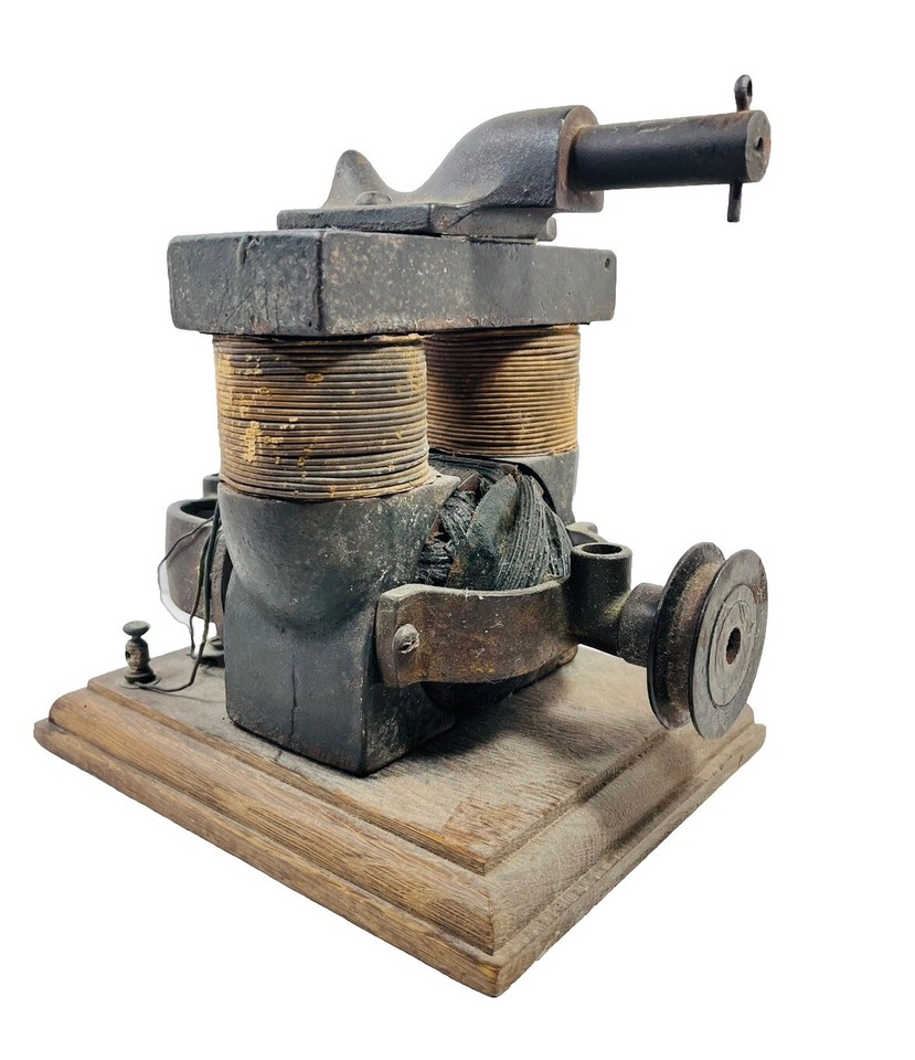 Antique Early Carlisle & Finch Hand Crank Bipolar Electric Motor Dynamo ...
