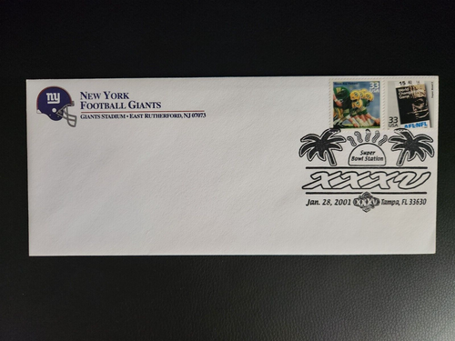 NFL New York Giants Official Team Envelope Football Super Bowl Cover ...