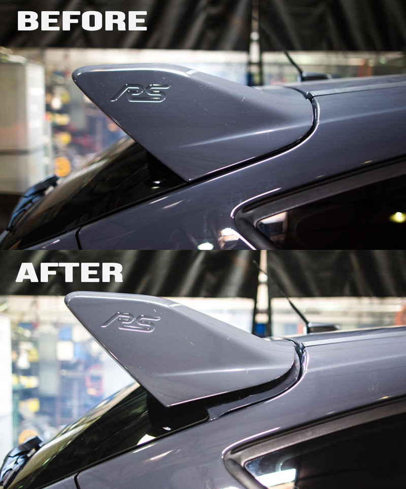 RS Style Rear Roof Spoiler Lip & Wing Riser Extension For 12-Up Focus ...