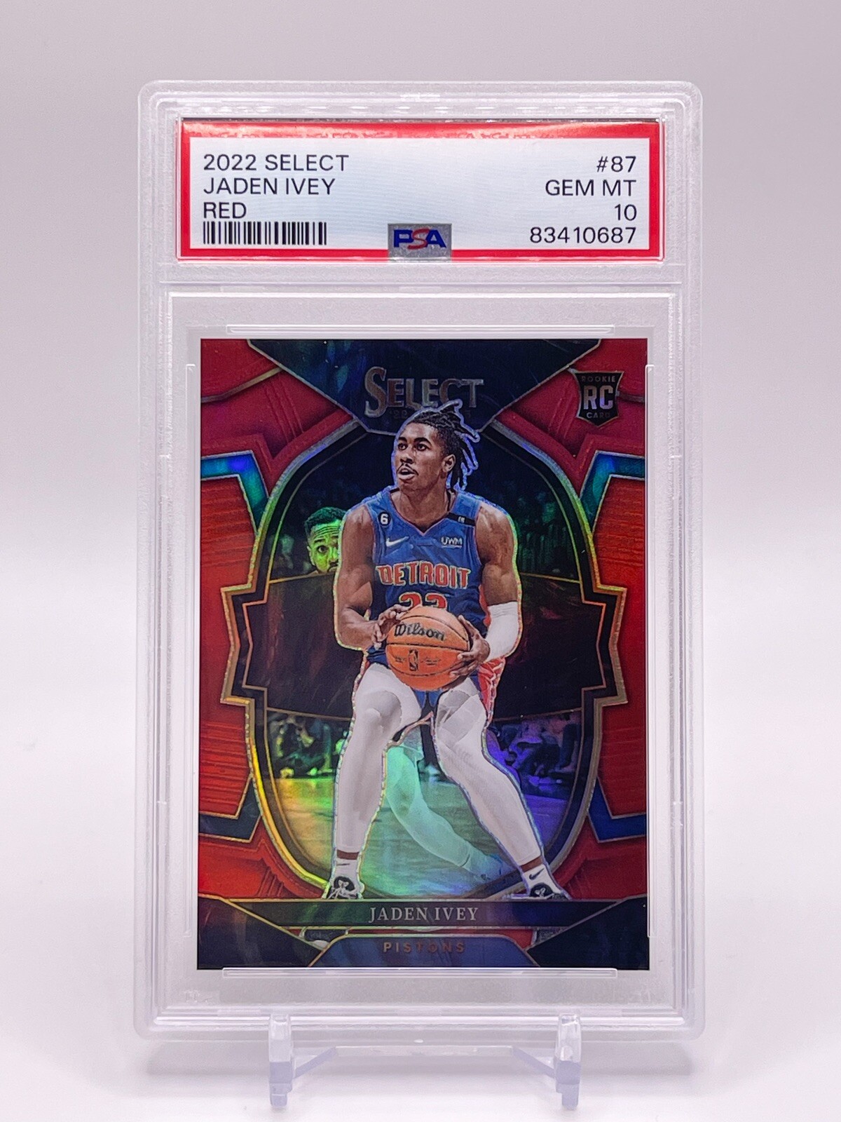 2022-23 Select Red Prizm SP /199 PSA 10 Gem Mint Jaden Ivey RC #87 ...