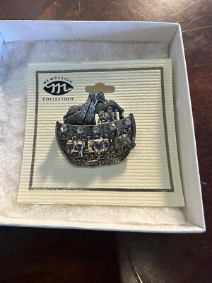 New Design Collection Noah's Ark Pin Brooch Christian Animals in Gift ...