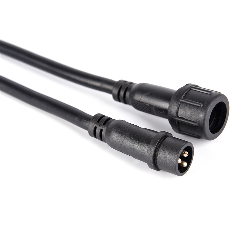 IP65 Waterproof 3Pin AC Cable 18AWG Wire LED Cable Connectors&J9 | eBay ...