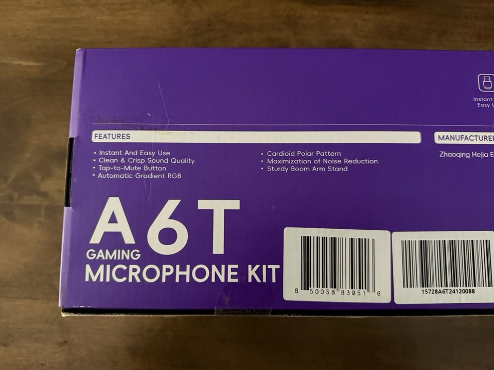 FIFINE Ampligame A6T USB Gaming Microphone Kit, Black | eBay