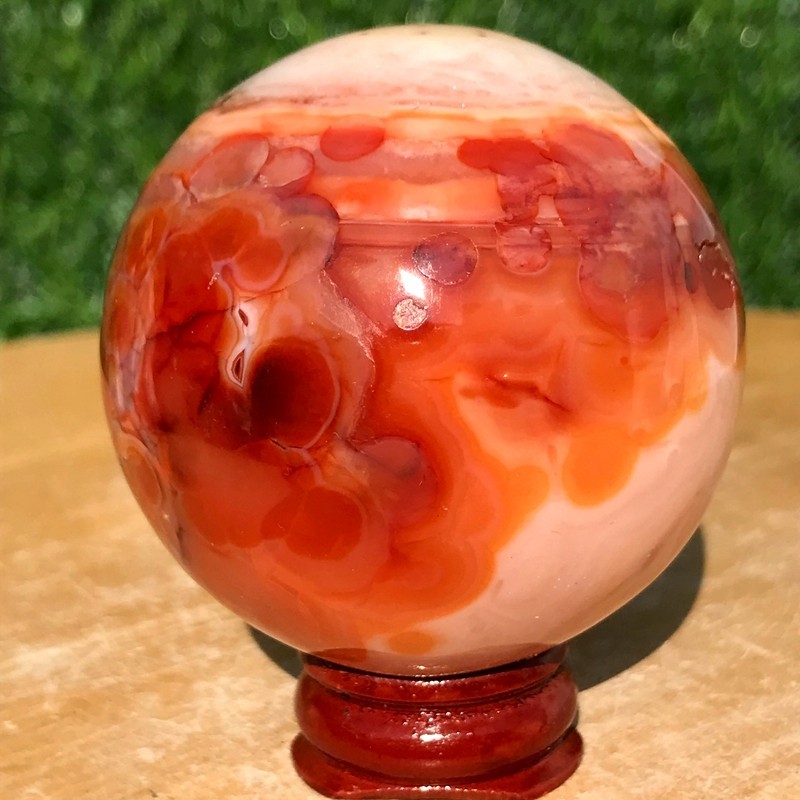 210G Rare Red Agate Ball Crystal Sphere Specimen Energy Healing Reiki ...