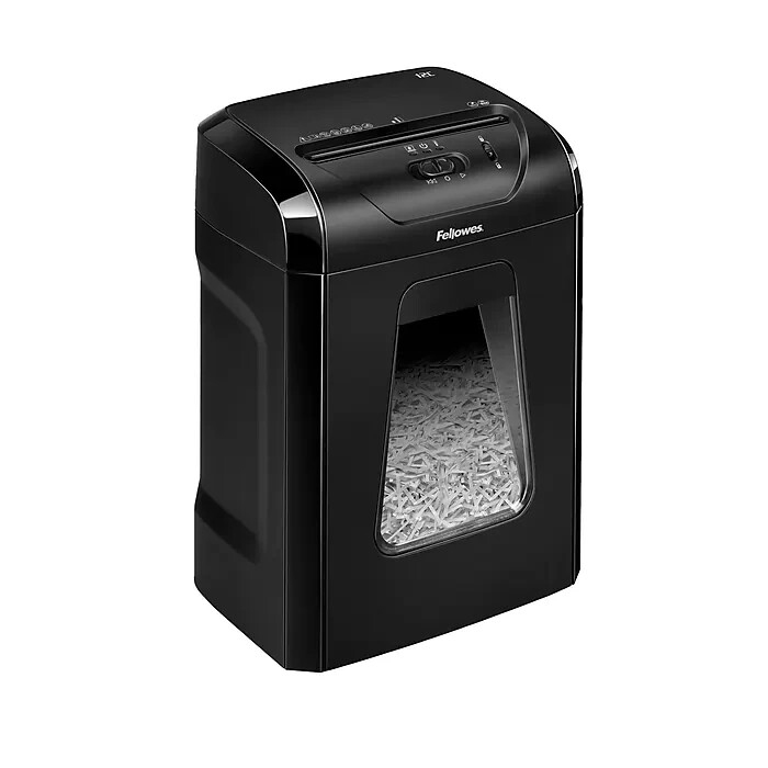 Fellowes Powershred 12C 12-Sheet Cross Cut Personal Paper Shredder for ...