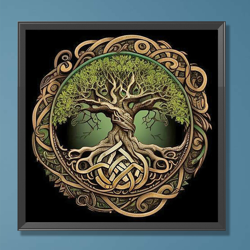 5D DIY Full Round Drill Diamond Painting Tree of Home Decoration (D293 ...