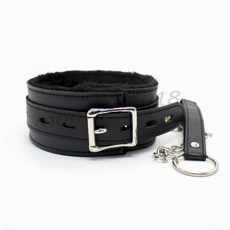 PU Leather Collars Choker with Long Chain Detachable Leash for Women ...