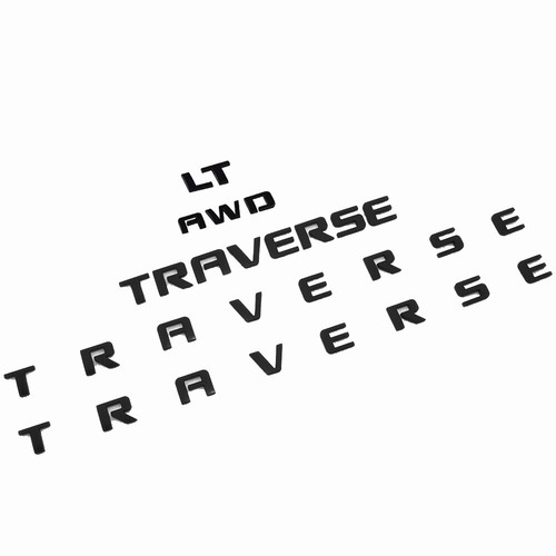 5x Fits 2018 UP Traverse LT Kit Emblem Door & Liftgate Badge Matte ...