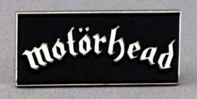 Motorhead pin badges. Black and gold. Black and silver. Metal. Enamel ...