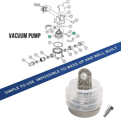 For Dometic S T J VHT VG 385230980 Pump Bellow Kit & Duckbill Valve O ...