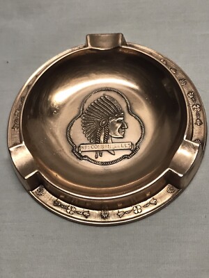 1930’s Souvenir Of Wisconsin Dells Indian Head Solid Copper Forged ...
