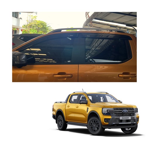 Fits Ford Ranger Wildtrak XLT XL '23 - '24 Weather Shield Visor Sun ...