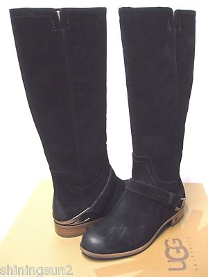 UGG CHANNING WOMEN TALL BOOTS SUEDE SUEDE BLACKUS 5.5 /UK 4 /EU 36.5 ...