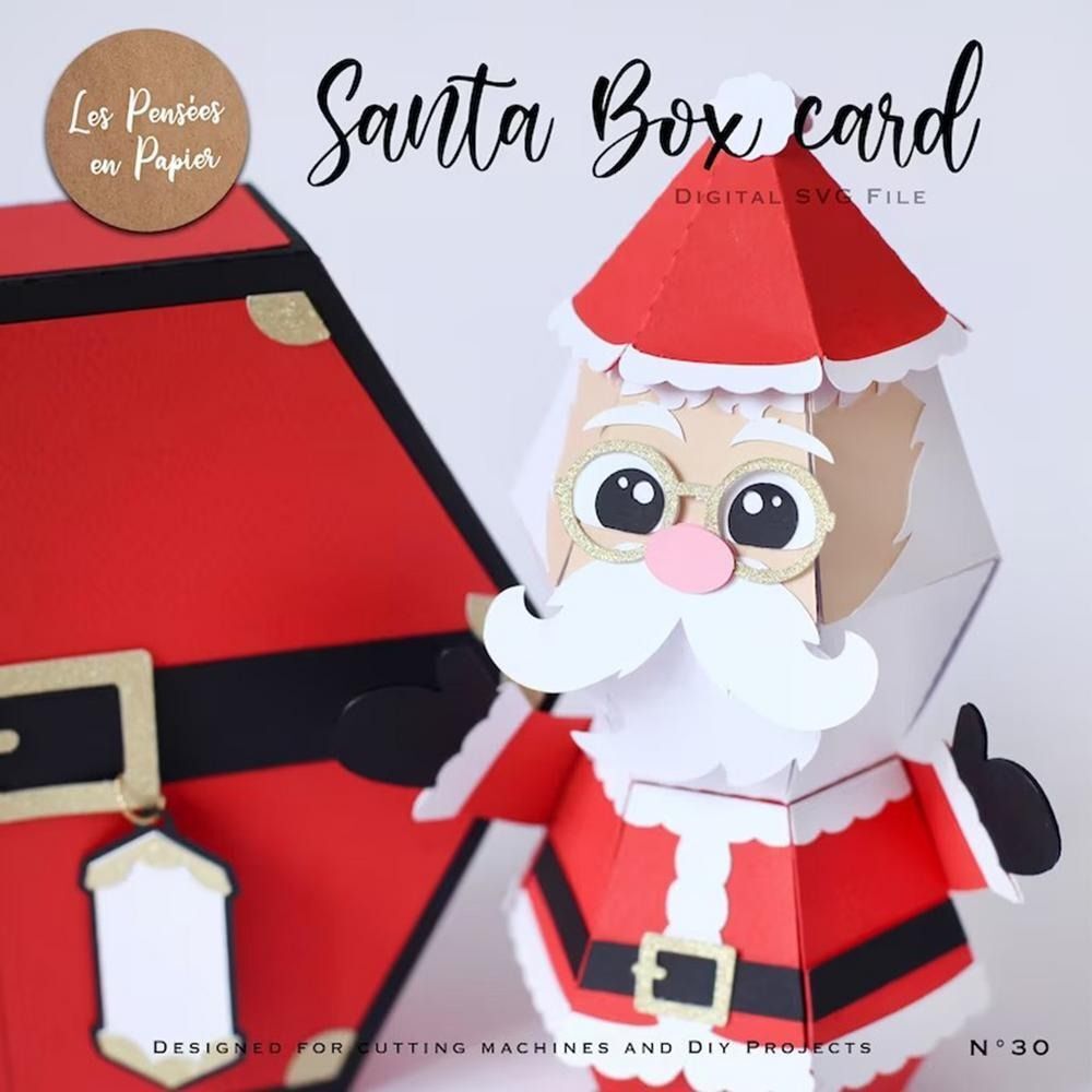 Santa Santa Pop Up Cards Gift Cards Surprising Box Christmas ...