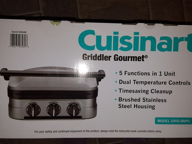 Cuisinart Griddler Gourmet Model 8npc 5 Functions in 1 Unit for sale ...