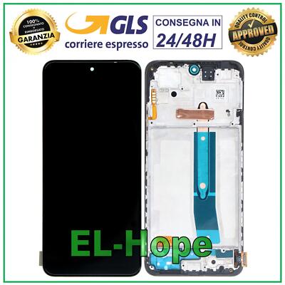 DISPLAY OLED TOUCH SCREEN FRAME PER XIAOMI REDMI NOTE 11S MZB0AQWEU ...
