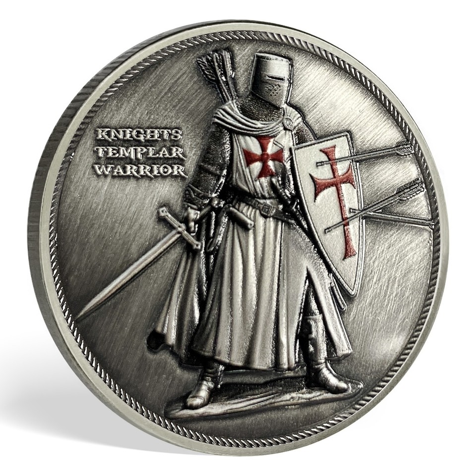 Knights Templar Warrior Challenge Coin Christian Collectible Gift Coins ...
