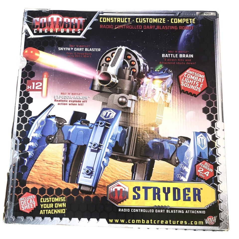 Combat Creatures Stryder Excellent Condition With Remote, Darts, Extras ...