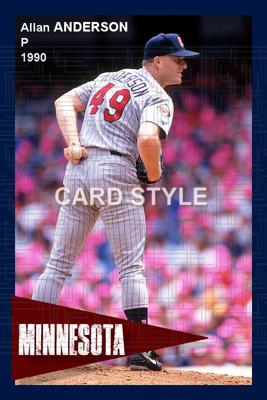 Allan Anderson - 1990 Minnesota Twins - choose a size - color print | eBay
