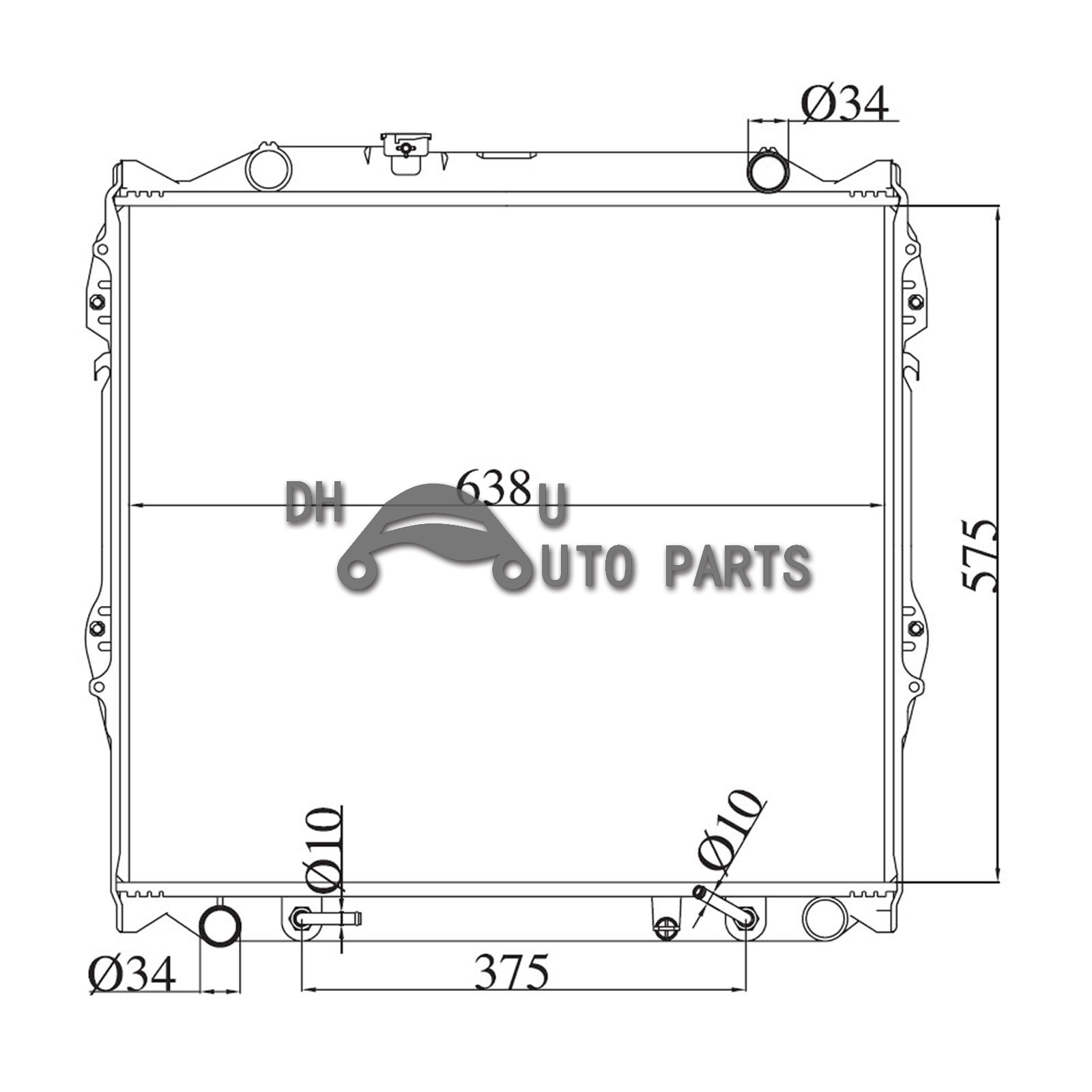 Radiator For Toyota Landcruiser Prado RZJ95 VZJ95R Petrol 1996-5/2003 ...