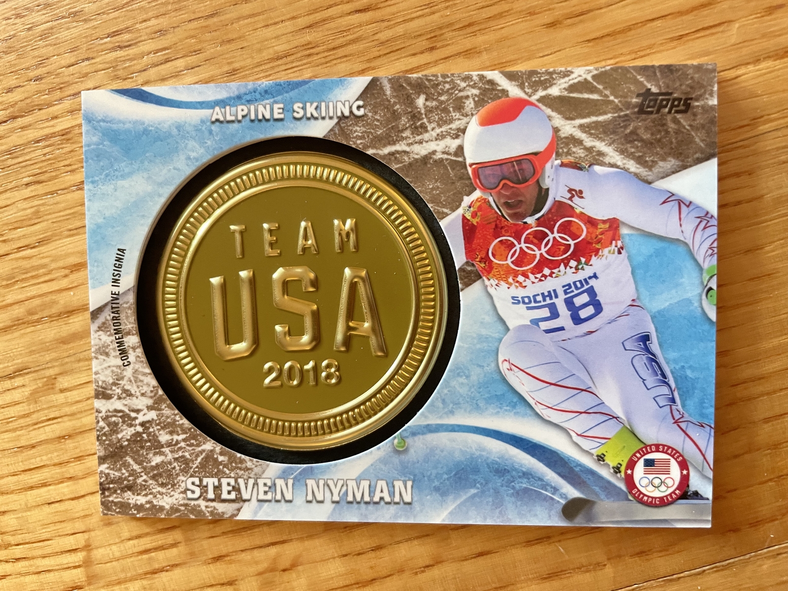 2018 Topps Olympics Commemorative Gold Medal Steven Nyman #/25 | eBay