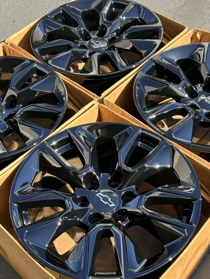 20" Chevy Silverado Tahoe Factory Wheels Rims Gloss Black OEM 5916 ...