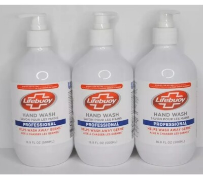 3 PACK Lifebuoy Hand Wash PROFESSIONAL Liquid Soap 16.9 fl oz Bottles ...