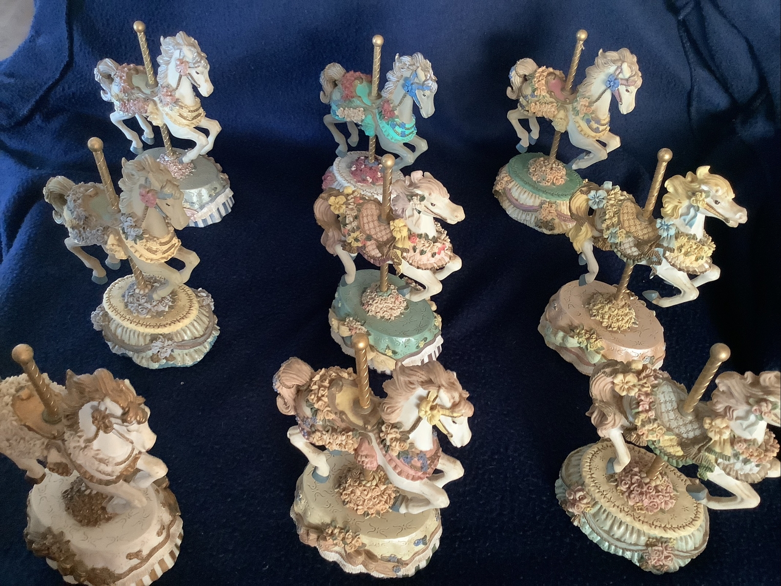 Heritage House “melodies County Fair Collection” Music Carousel Horses ...