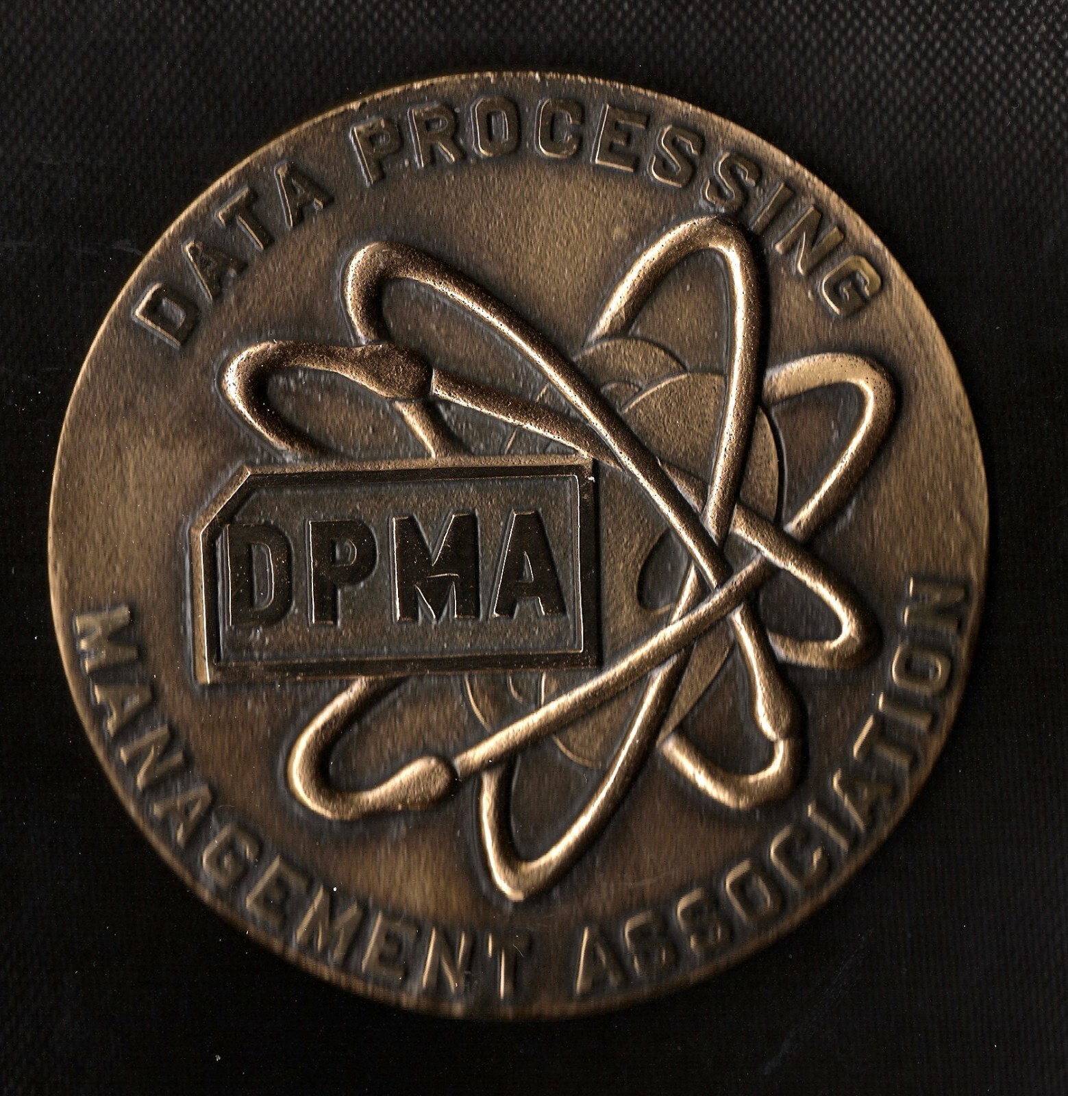 Data Processing Management Assoc. DPMA 4 3/4" Rare Bronze Logo, 1970's ...