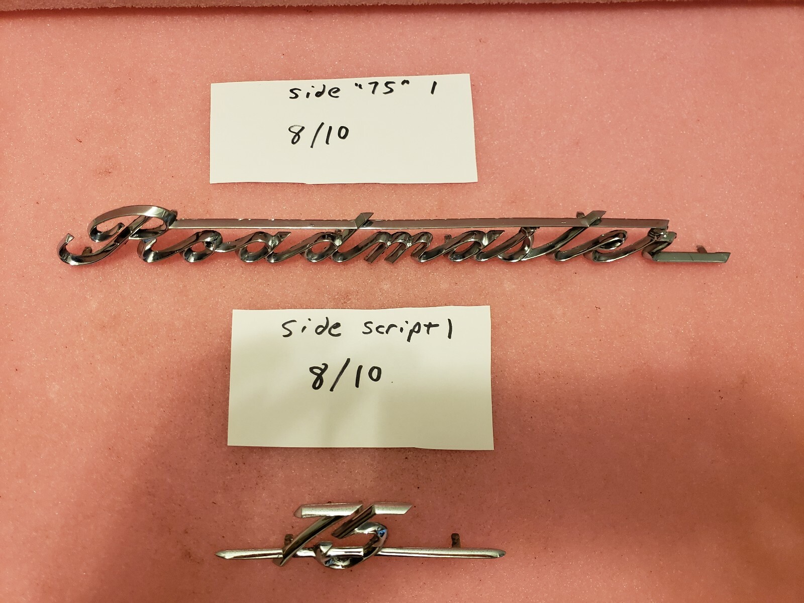 1957 Buick Emblem Script Set Roadmaster 75 Door Quarter Panel Trunk | eBay