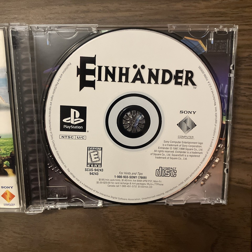 Einhander Sony PlayStation 1 1998 PS1 CIB Tested Authentic 711719424321 ...