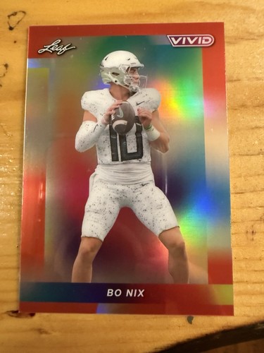 Bo Nix Rookie Card 2024 Leaf #/8 Ssp 🔥 Super Nice! Clean Card! | eBay