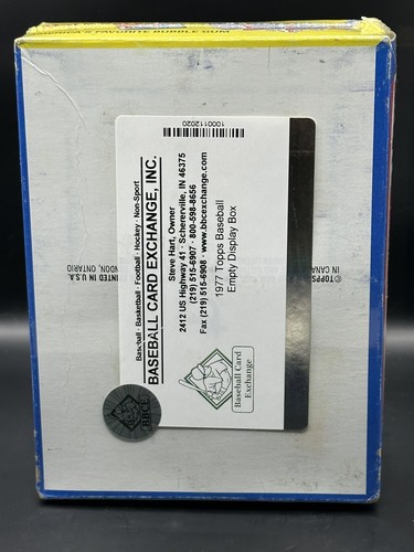 1977 Topps Baseball Empty Wax Box BBCE | eBay