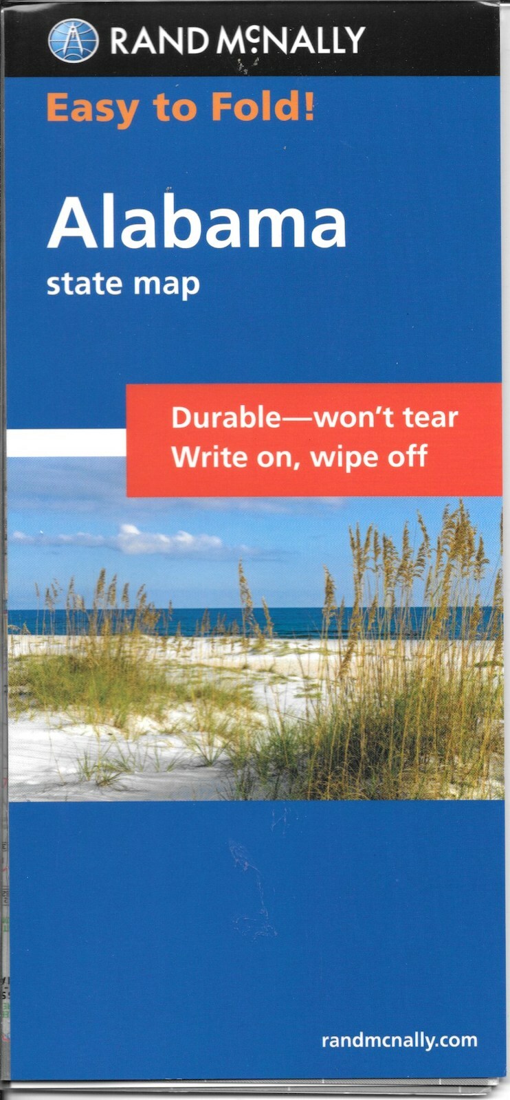 Alabama, Easy-to-Fold, Laminated State Map, by Rand McNally | eBay