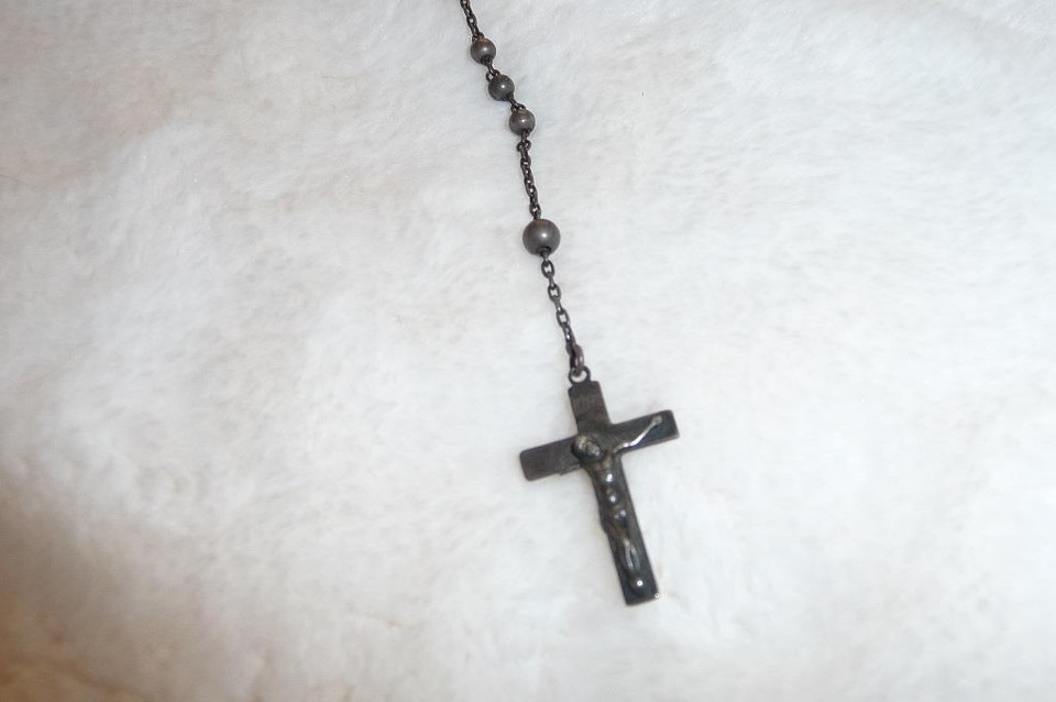 Children's Polish Catholic Rosary Bead Necklace ~ Antique 20c IHS Cross ...