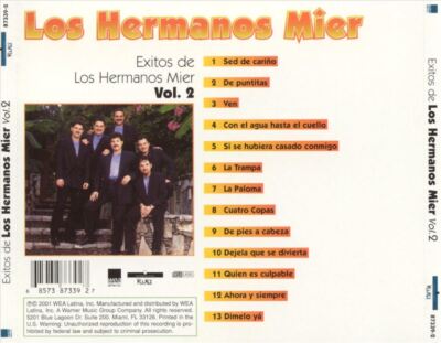 LOS MIER - EXITOS DE LOS HERMANOS MIER, VOL. 2 NEW CD 685738733927| eBay