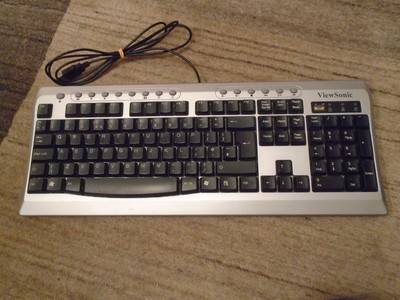 ViewSonic - Silver USB Keyboard - VSACC27936-1E - Good Condition | eBay