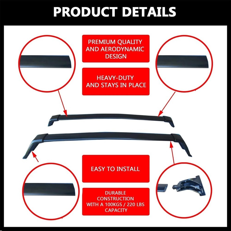 2Pcs Fit for Lexus RX RX350 RX450h 2023-2026 Roof Rail Rack Cross Bars ...