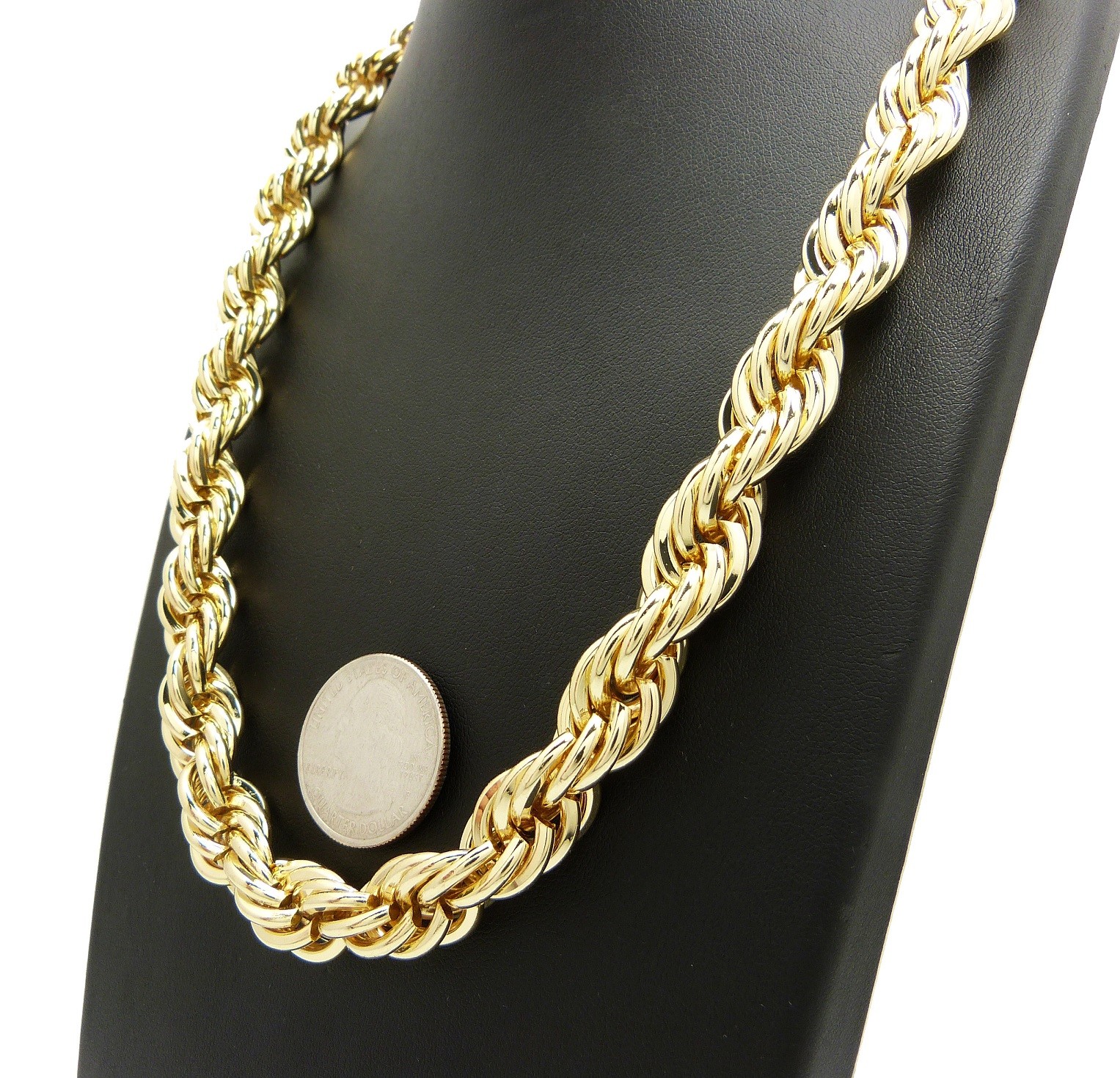 NEW HIP HOP 8,10,12mm ROPE CHAIN NECKLACE / VARIOUS LENGTH ROPE CHAINS ...