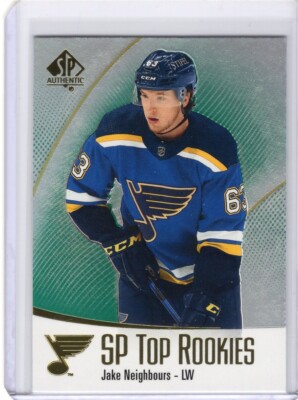 2021-22 SP Authentic Hockey Jake Neighbours St. Louis Blues Top Rookies ...