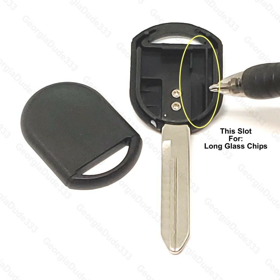 2Pak: Ford Replacement Key Shell Case w/ Chip Holder. H84 H85 H92 SA ...