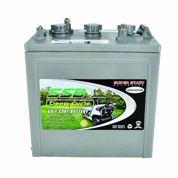 SSB GC6V225AH 6V Golf Cart Flooded Battery GC110DT - Grey (GC6V225AH ...