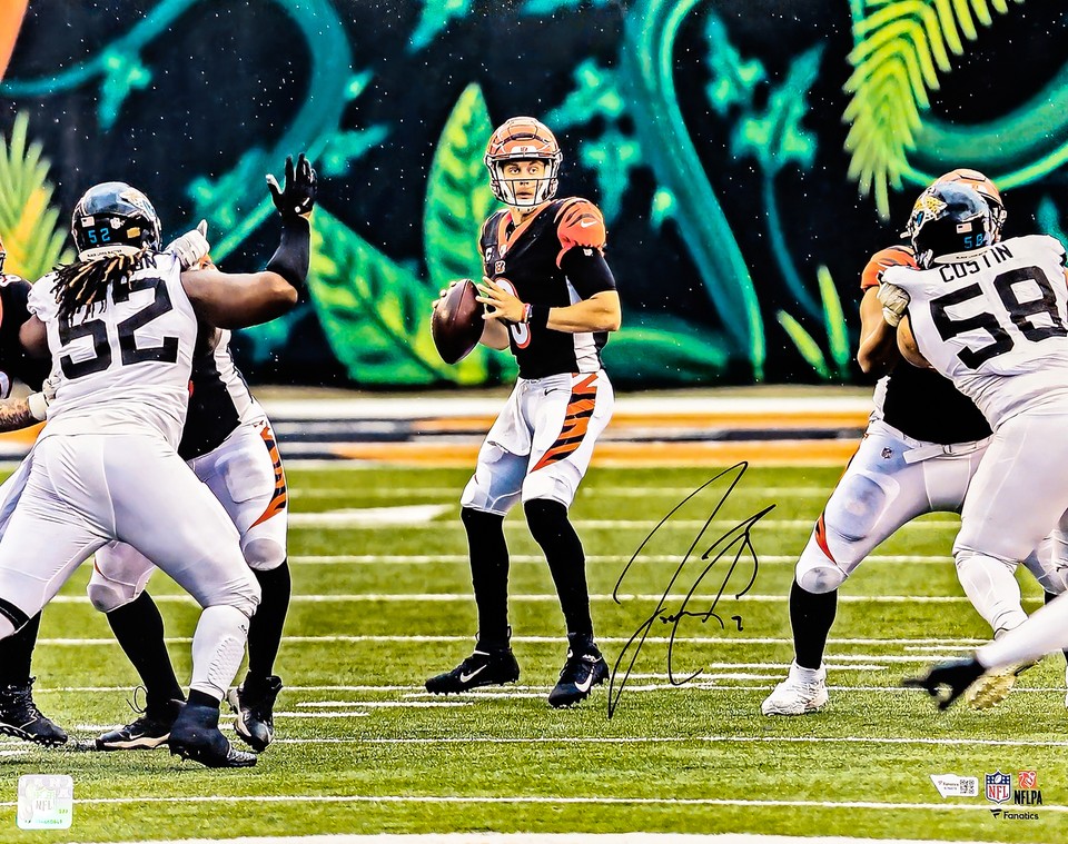 JOE BURROW AUTOGRAPHED SIGNED FRAMED 16X20 PHOTO BENGALS FANATICS HOLO ...