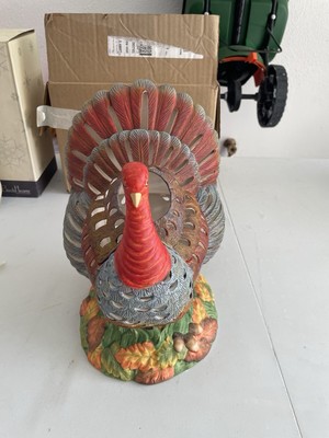 Partylite Gobbler Large Turkey Candle Holder Lantern Ceramic ...