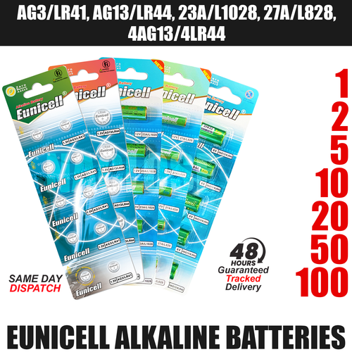 LR44, LR41, 4LR44, 23A, 27A, 1.5V, 6V, 12V Battery Button Batteries ...