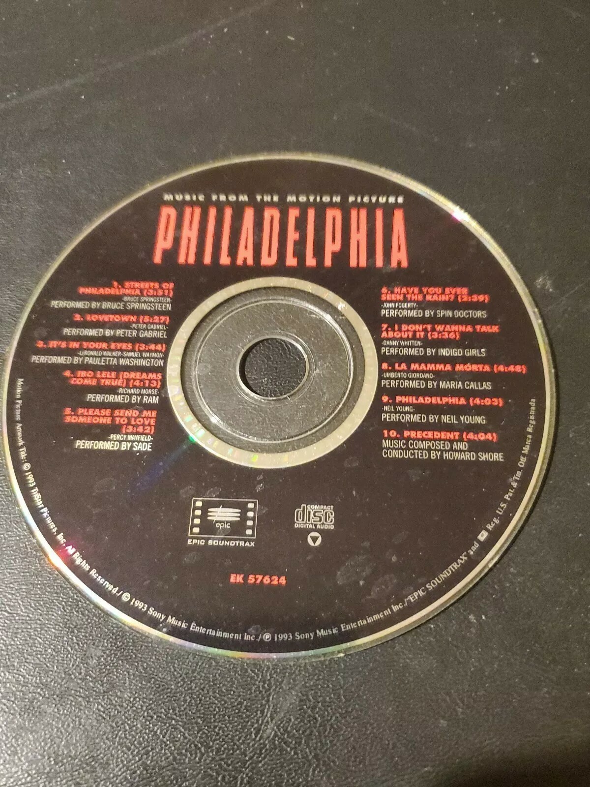 Philadelphia [Original Soundtrack] by Original Soundtrack (CD 1993 disc ...