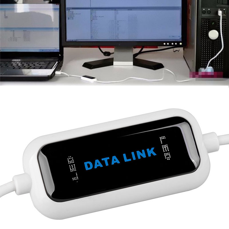USB to USB Direct File Transfer Sync Data Link Cable Windows Computer ...