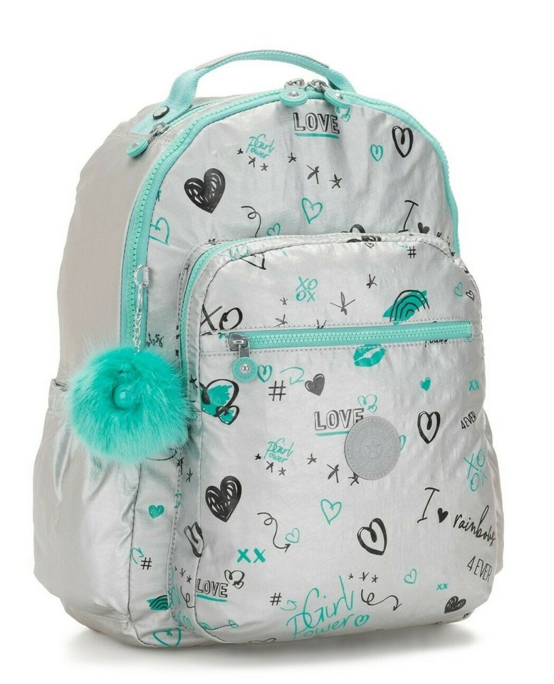 Kipling SEOUL GO Large Backpack + Laptop Compartment - Metallic Doodle ...